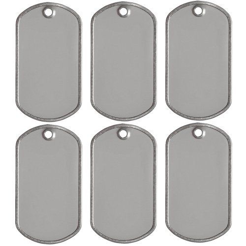 100 Shiny Stainless Steel Military spec Dog Tags - BLANK - Pet Lovers ...