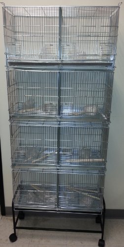 COMBO: LARGE Stack and Lock Double Breeder Cage Bird Breeding Cage With ...