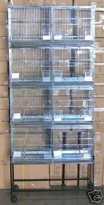 COMBO: LARGE Stack and Lock Double Breeder Cage Bird Breeding Cage With ...