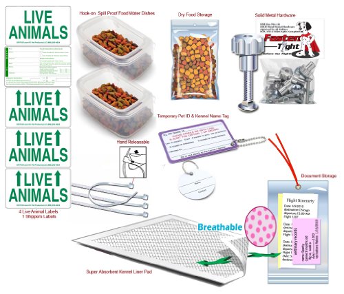 Complete - LG Deluxe Pet Airline Travel Kit with Pad - Pet Lovers Center