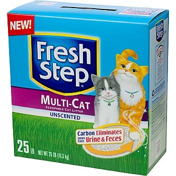 Fresh Step Premium Scoopable Unscented Clumping Cat Litter Multiple Cat ...