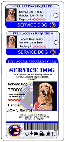 Holographic Service Dog ID + 2 Key Tags - Pet Lovers Center