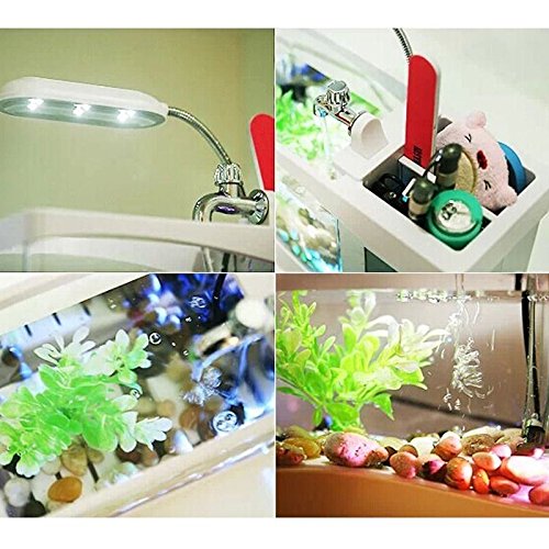 Mini USB Fish Tank Aquarium LCD Clock LED Table Desk Lamp Light Filter ...