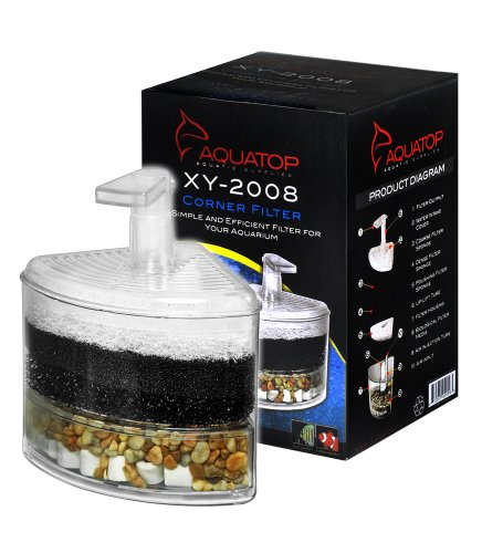 Aquatop Aquarium Air Driven Internal Corner Filter - Pet Lovers Center