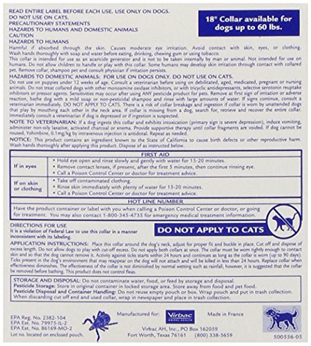 Virbac Preventic Tick Dog Collar, 25-Inch, 2-Pack - Pet Lovers Center