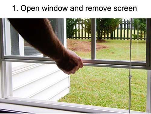 Cat Door Window Insert with Flap 30"-36" - Pet Lovers Center