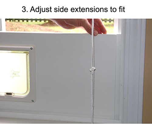 Cat Door Window Insert with Flap 30"-36" - Pet Lovers Center